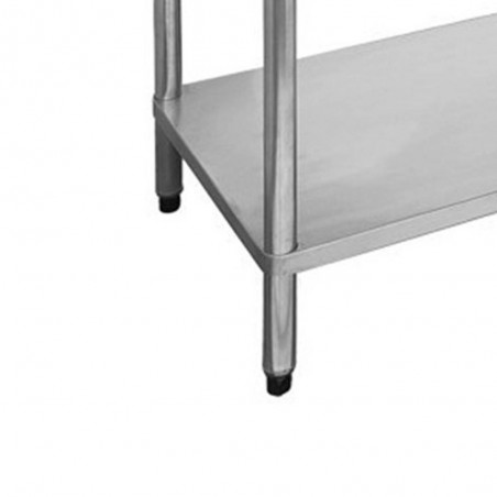 Stainless Steel Bench with Splashback 2400 L x 600 D x 900 H mm