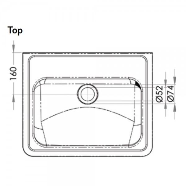 Stainless Steel Hand Basin with High Splashback