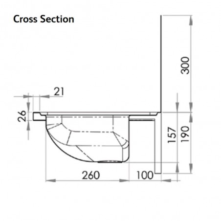 Stainless Steel Hand Basin with High Splashback
