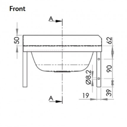 Corner Stainless Steel Hand Basin