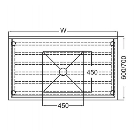Stainless Steel Sink Bench 600 W x 600 D with Single Centre Bowl and ...