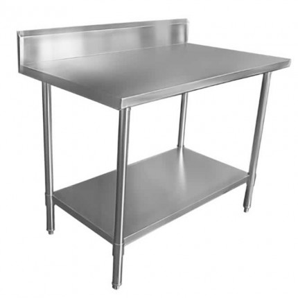 Stainless Steel Bench 1200mm W x 700mm D with Splashback