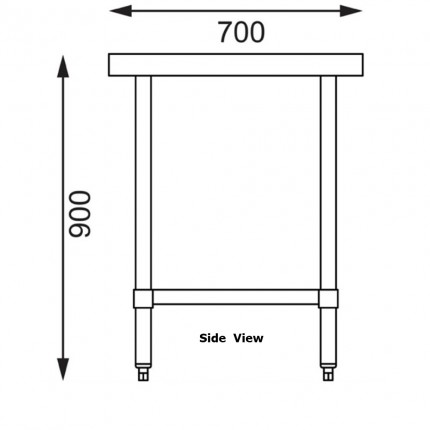 Stainless Bench 1200 W x 700 D x 900 H