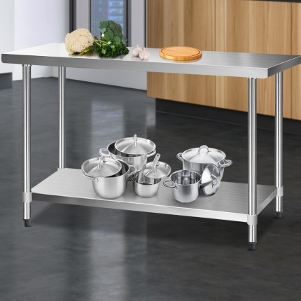 304 Stainless Steel Kitchen Bench 1524 W x 610 D