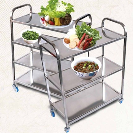 4 Tier 630 x 320 x 790 mm Stainless Steel Kitchen Dining Food Cart ...