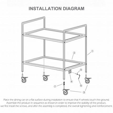 2 Tier 750 x 400 x 830 mm Stainless Steel Kitchen Trolley Bowl Collect ...