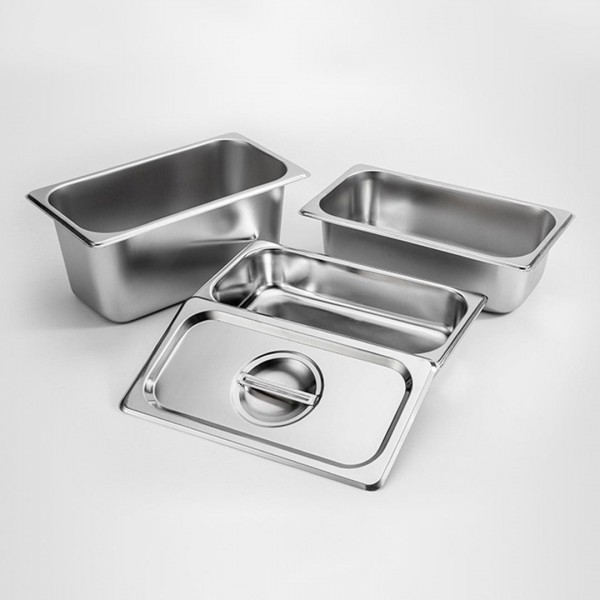 6 x Gastronorm GN Pan Full Size 1/3 GN Pan 60.5 mm Deep Stainless Steel ...