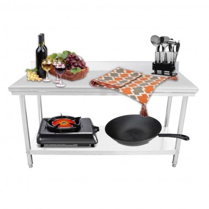1500 x 700 x 850 mm Commercial Catering Kitchen Stainless Steel Prep ...