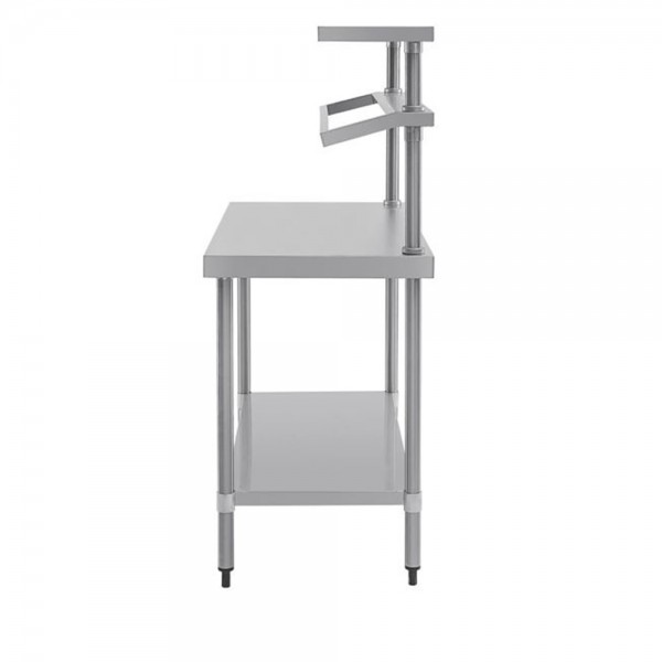Stainless Bench 1200 W x 600 D x 900 H with Gantry Total Height 1500 mm