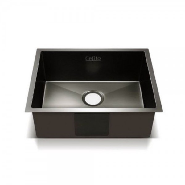 Black Stainless Steel Kitchen Sink - 600 x 450 mm