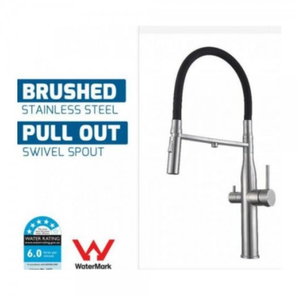 Kitchen Mixer brushed Copper Pull Out Spray 3 way filter Faucet Tap