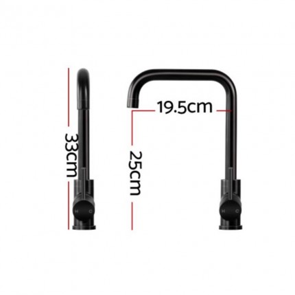 Cefito Rectangle Kitchen Mixer Faucet Tap - Black