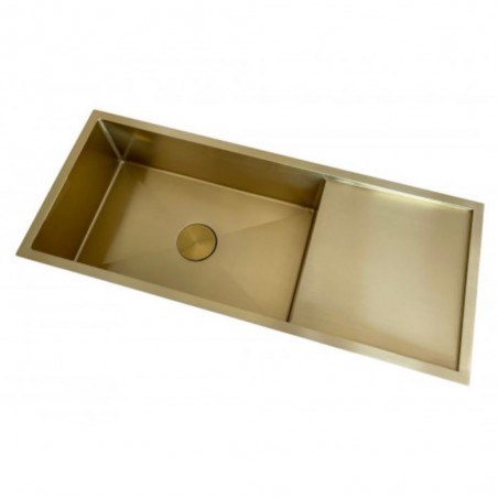 Brushed Brass Gold Stainless Steel Kitchen Sink - 1070 x 450 mm