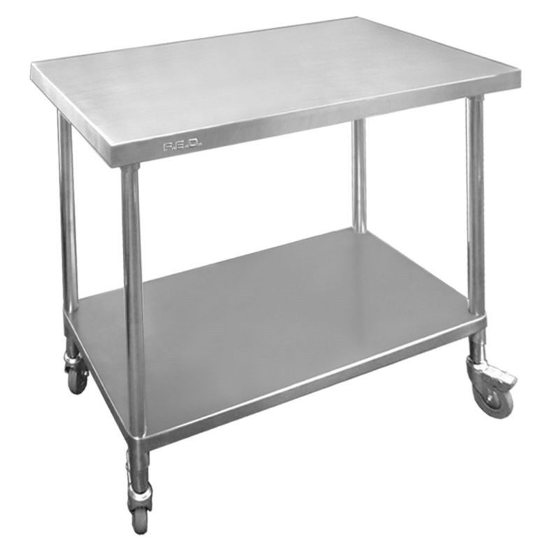 Stainless Steel Mobile Bench 1500 W x 700 D